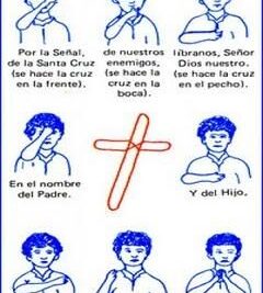 Señal de la santa cruz oración 》 - La Luz de la Religión