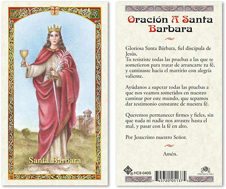 Oración a santa barbara para el amor 》 - La Luz de la Religión