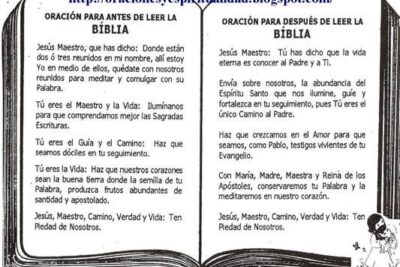 Oración antes de leer la biblia 》 - La Luz de la Religión
