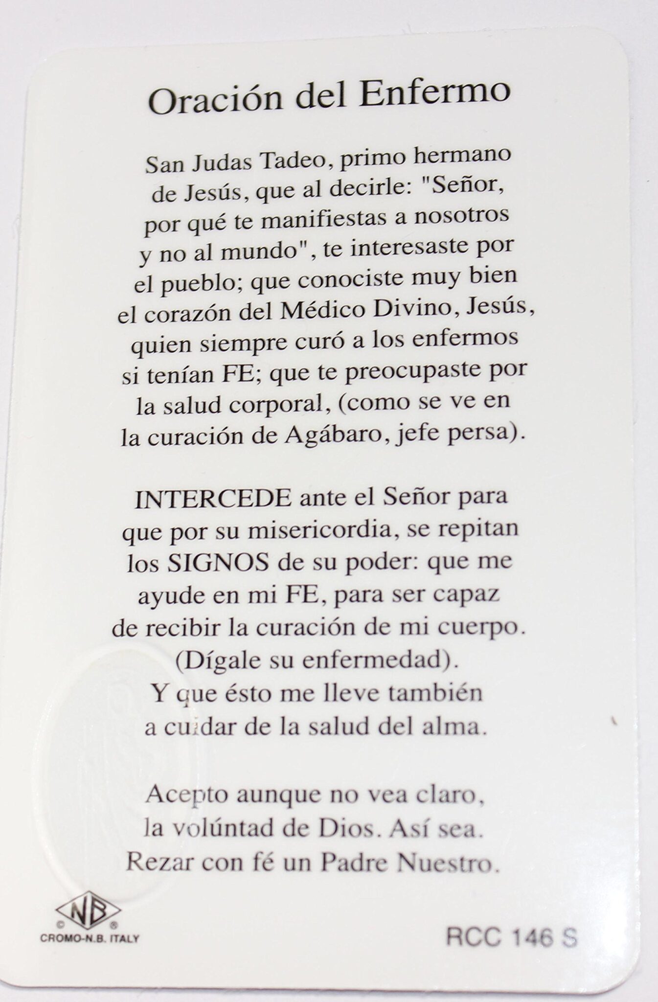 Oración de san judas tadeo para los enfermos 》 - La Luz de la Religión