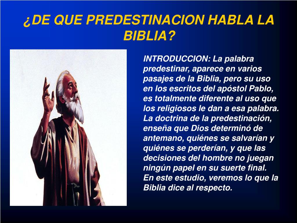Qué es la predestinación según la biblia 》 - La Luz de la Religión