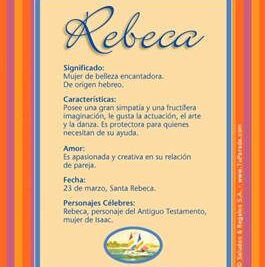 Significado del nombre rebeca en hebreo 》 - La Luz de la Religión